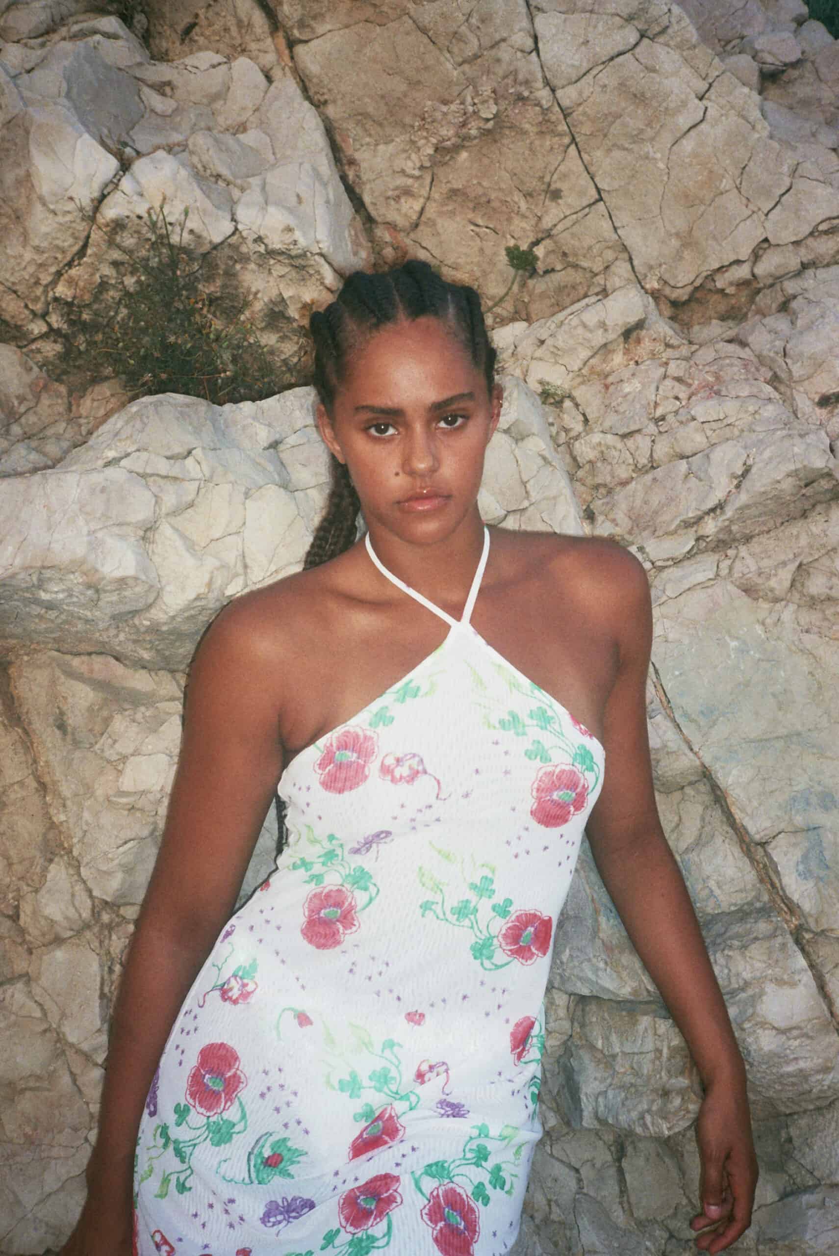Poppies & butterflies mesh backless mini dress – Maisoncleo